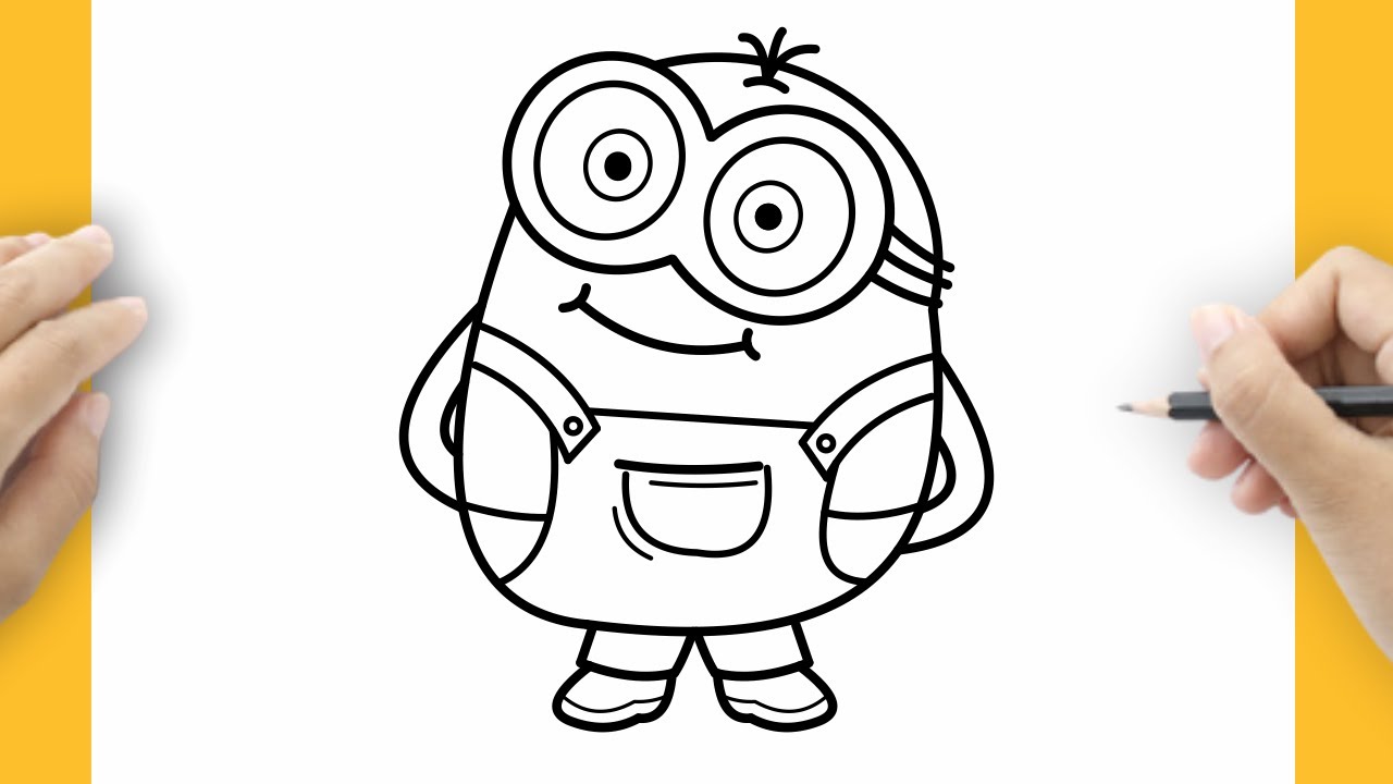 HOW TO DRAW CUTE MINION EASY STEP BY STEP - YouTube