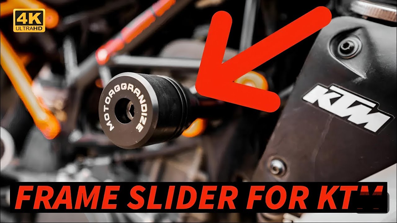 Best Frame Sliders for KTM | Installation | DIY | Motoaggrandize || KTM ...