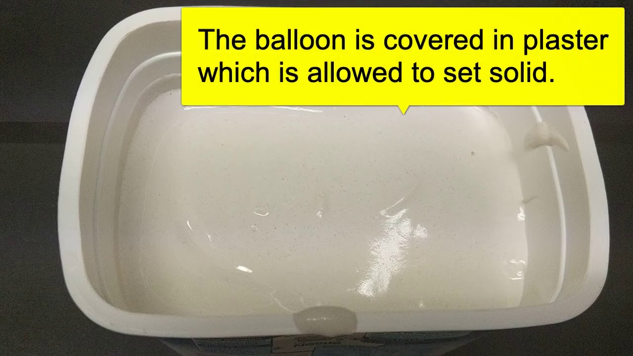 Balloon in Plaster - YouTube