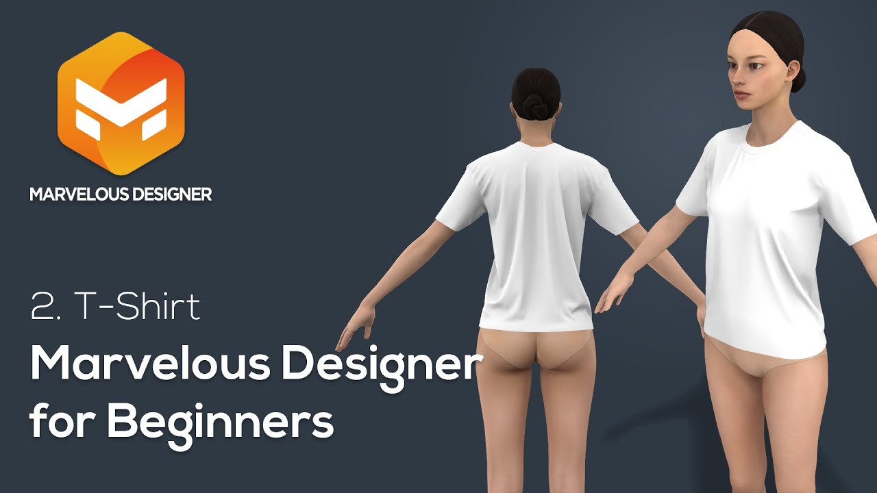 Marvelous Designer Tutorial for Beginners - 2. T-Shirt - YouTube