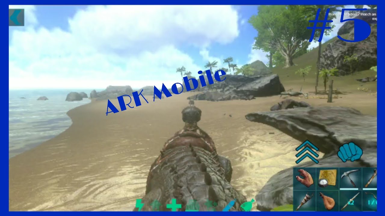 [ARK Mobile] #5 Tìm đá Crystal làm ống nhòm và bắt Raptor và Cá Sấu ...