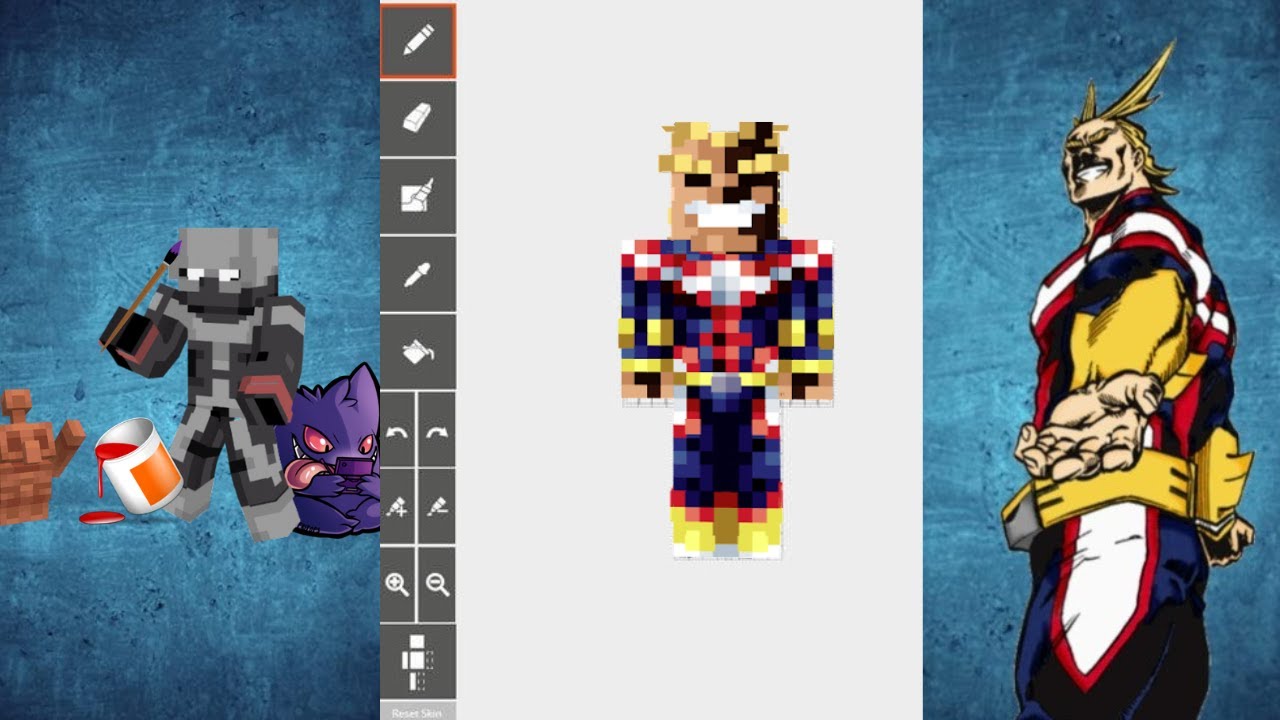 Skin Edit Work: Creo la Skin di MHA Iron All Might - YouTube