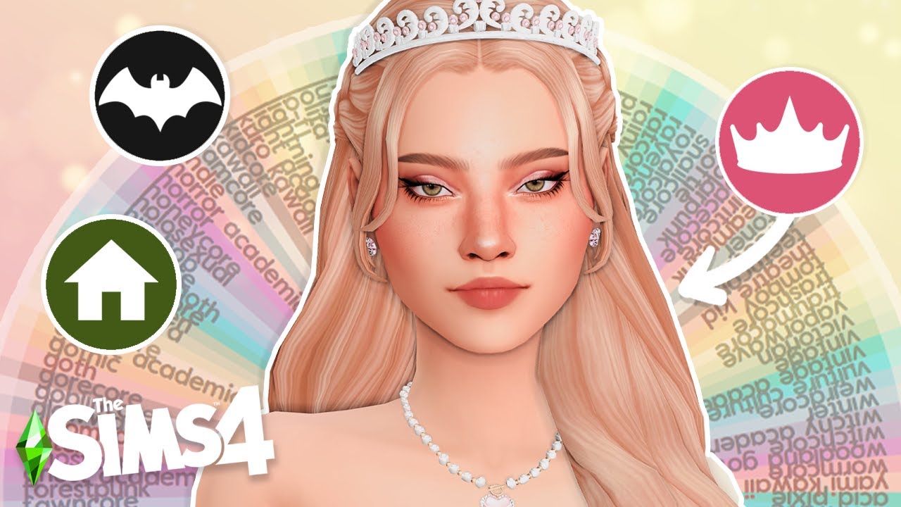 Every Sim is a DIFFERENT AESTHETIC in The Sims 4 CAS Challenge - YouTube