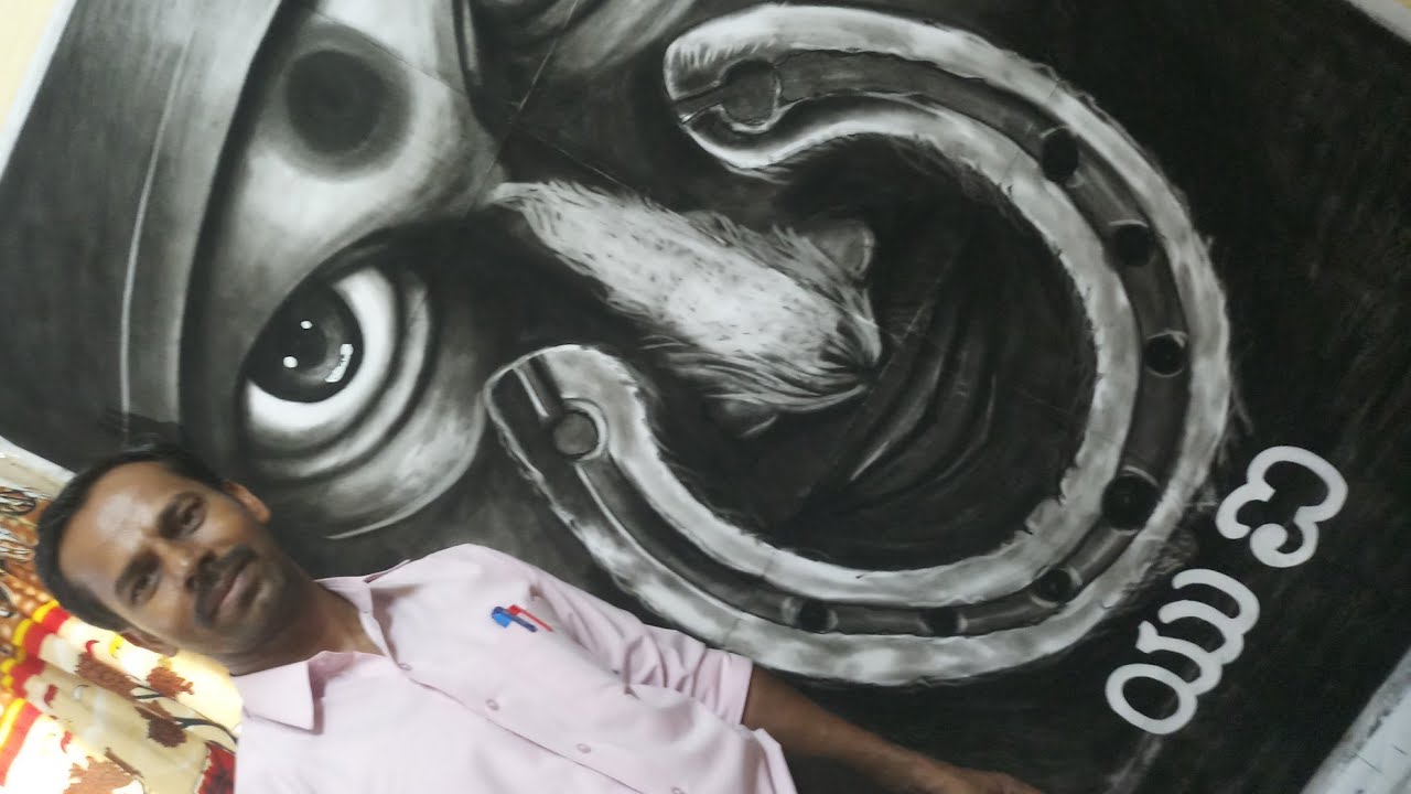 U I MOVIE POSTER |REAL star upendra art | UI POSTER charcoal art ...