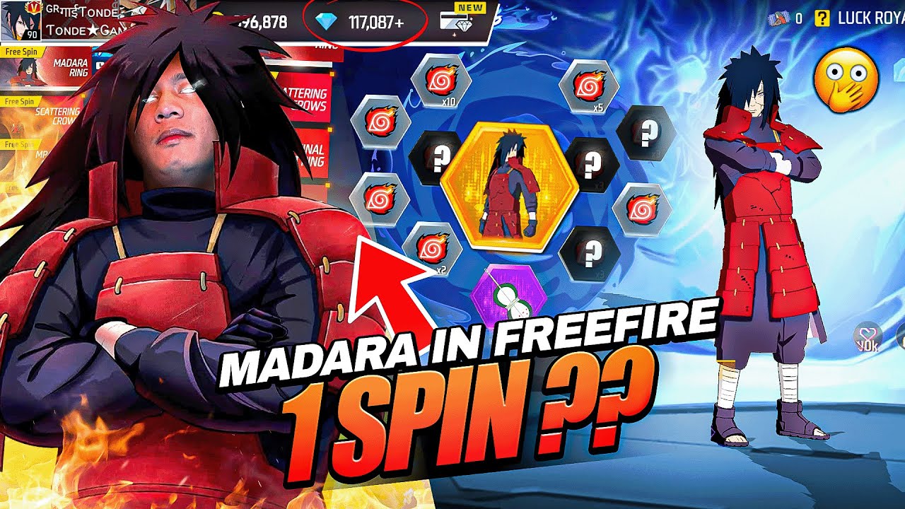 Finally Madara in Free Fire 🤗 I got it in my 92 level Id - Tonde Gamer ...