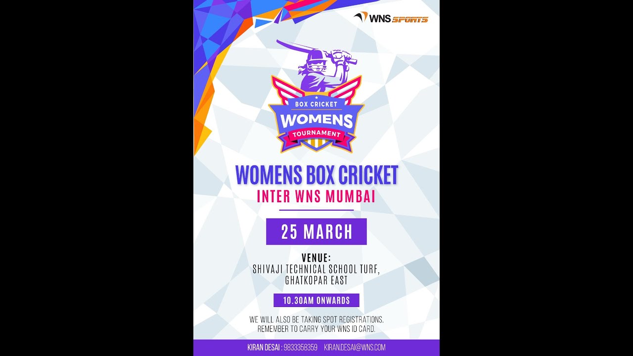 WNS WOMENS BOX CRICKET TOURNAMENT | LIVE🔴 - YouTube