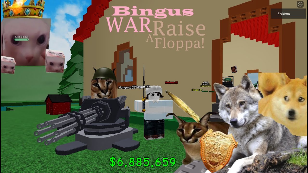 Bingus War! Raise a Floppa Roblox - YouTube