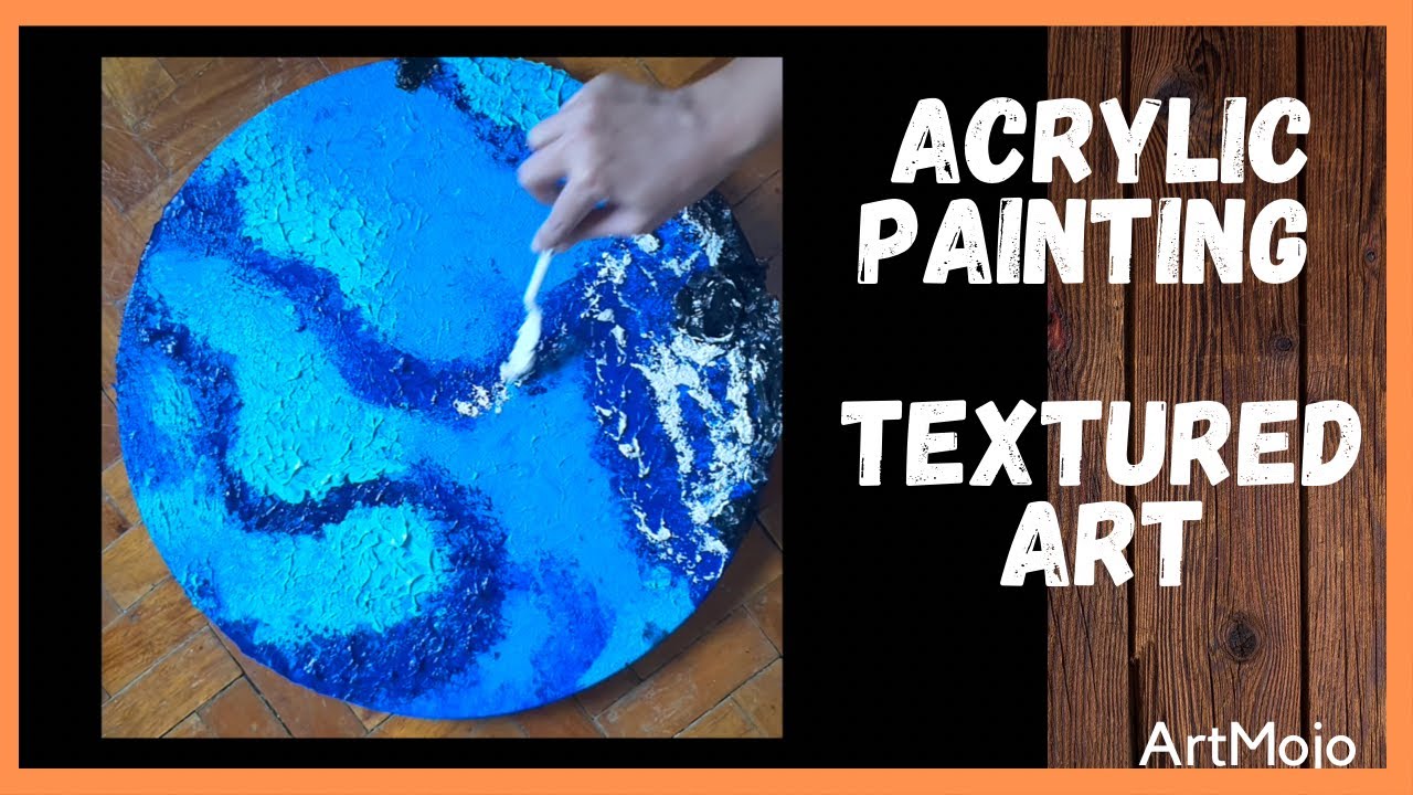 Easy acrylic painting for beginners|painting using modelingpaste ...