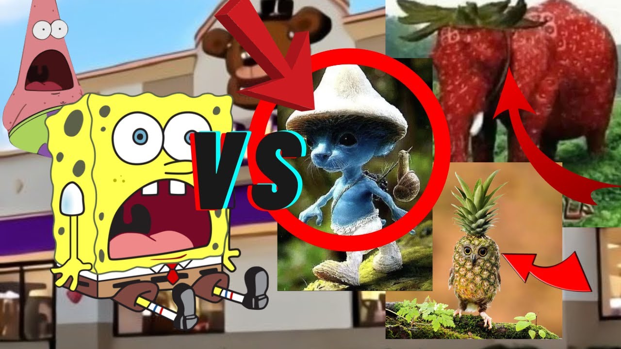 Spongebob vs. Blue Smurf Cat (700 Sub Special) - YouTube