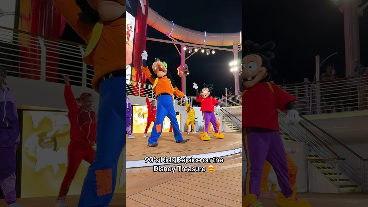 Iconic Goofy & Max Dance - Disney Treasure, Disney Cruise Line - YouTube
