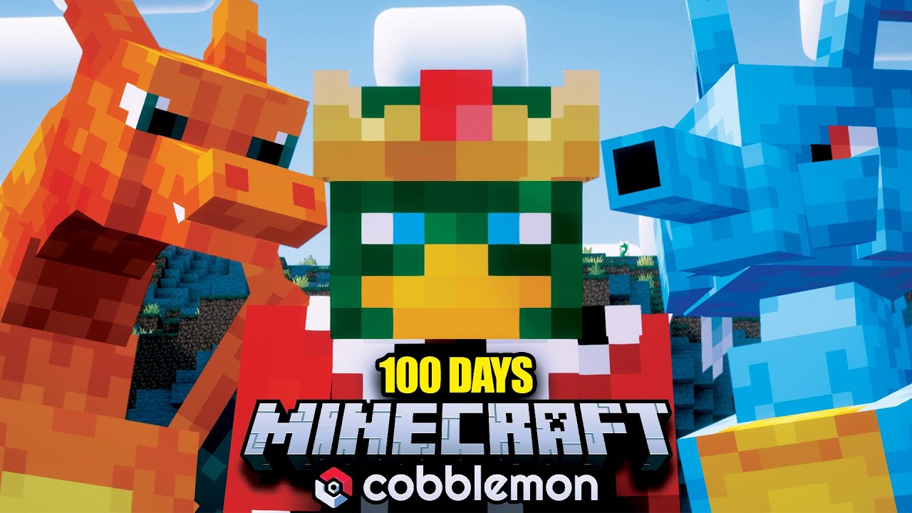 100 Days in DOUBLE BATTLE Cobblemon Against My Rival... (Minecraft ...