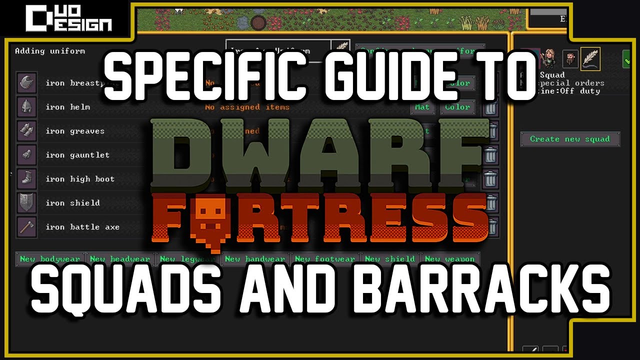 Specific Guide to Dwarf Fortress | Squads and Barracks Tutorial - YouTube