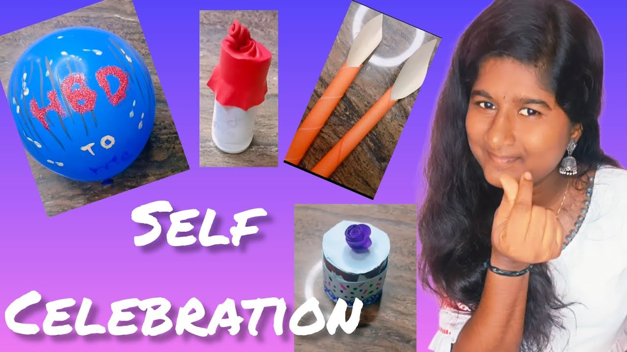 I tried 🥳Self celebration for my birthday only with craft 😍💐🎉🎆 #craft # ...