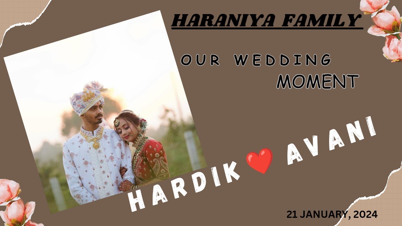|| HARDIK ️ AVANI || MARRIAGE WEDDING || HARANIYA FAMILY || 21-JAN-2024 ...