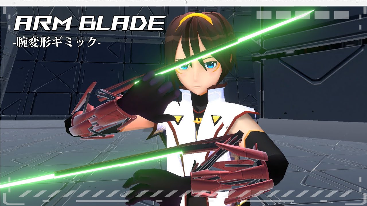 【VRC/Unity】Arm Blade! -腕変形ギミック- - YouTube