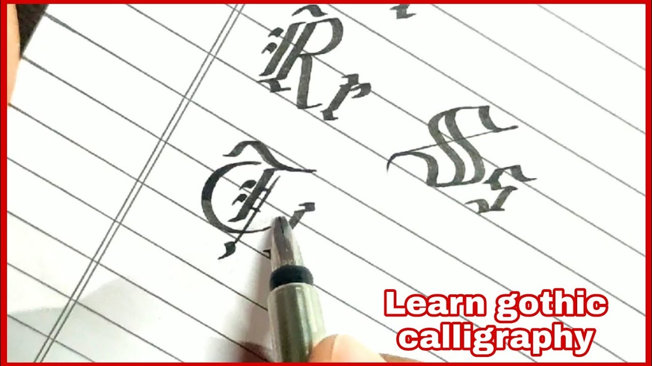 Tutorial: Gothic calligraphy for beginners | letter S | letter T | S ...