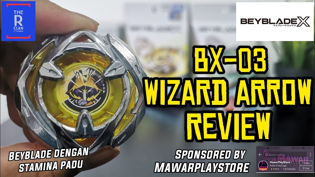 BX-03 WIZARD ARROW 4-80 B : BEYBLADE X Review - YouTube