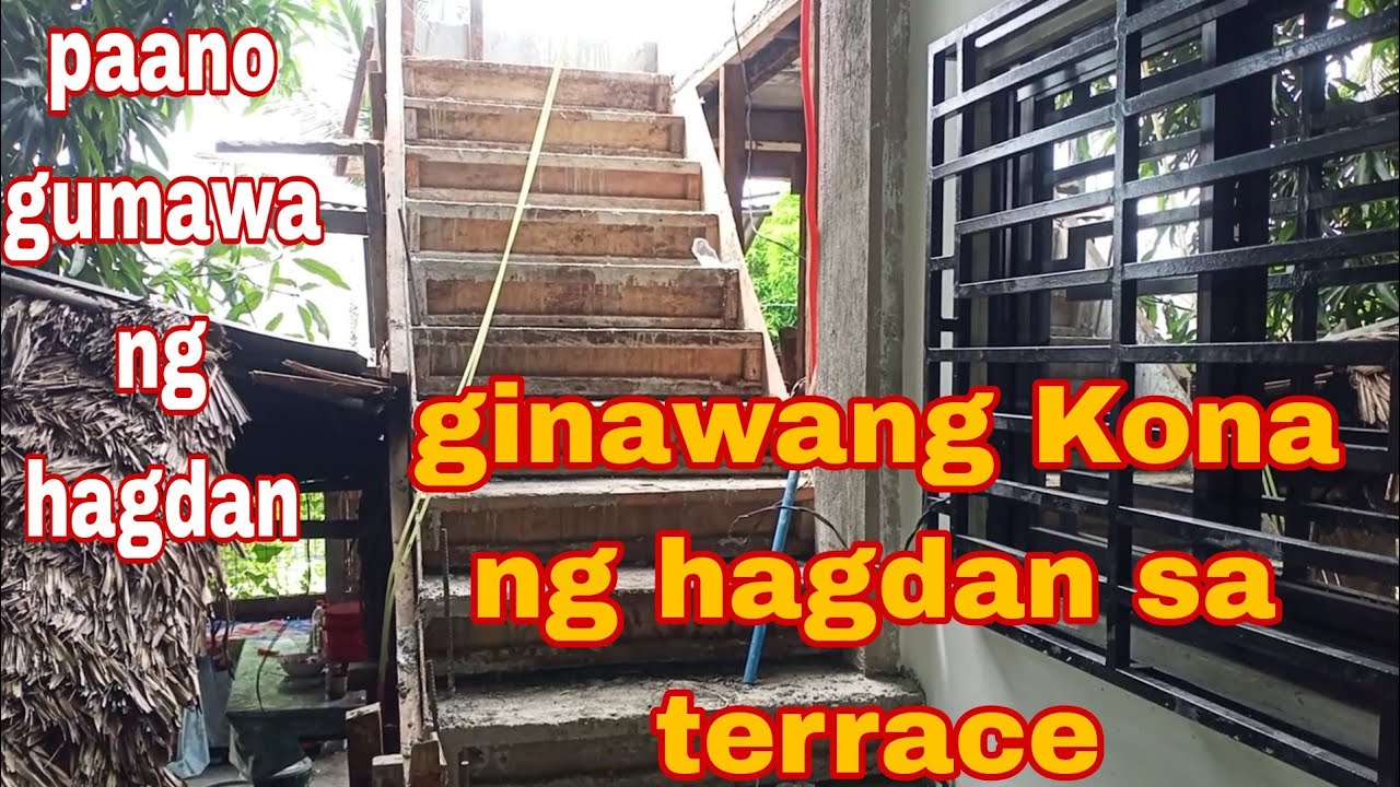 paano gumawa ng hagdan sa TERRACE /step by step kong paano gumawa ng ...