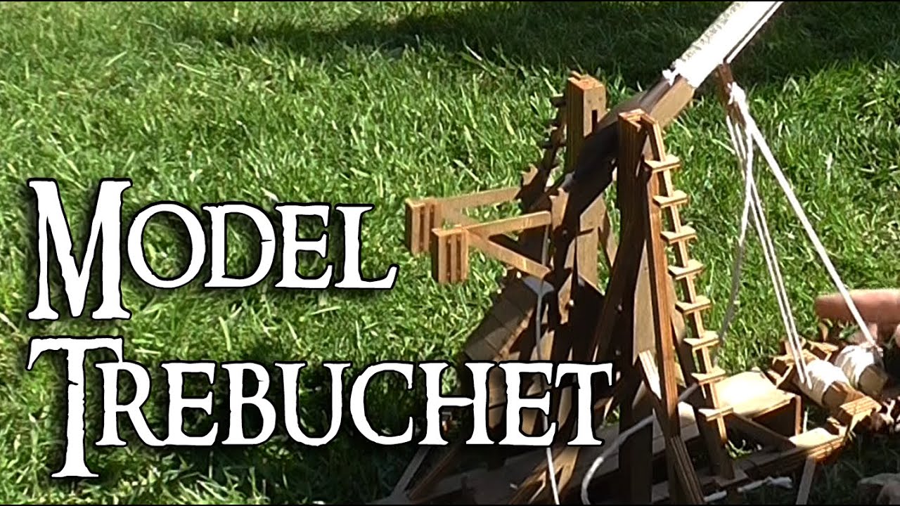 Mini Model Trebuchet - YouTube