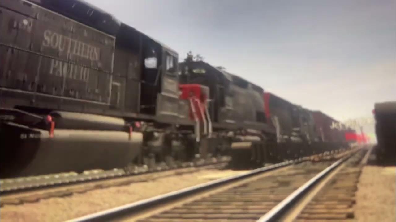 SP 8539 east with 160 car manifest with 7 SD40T-2’s and 7 SD45’s. - YouTube