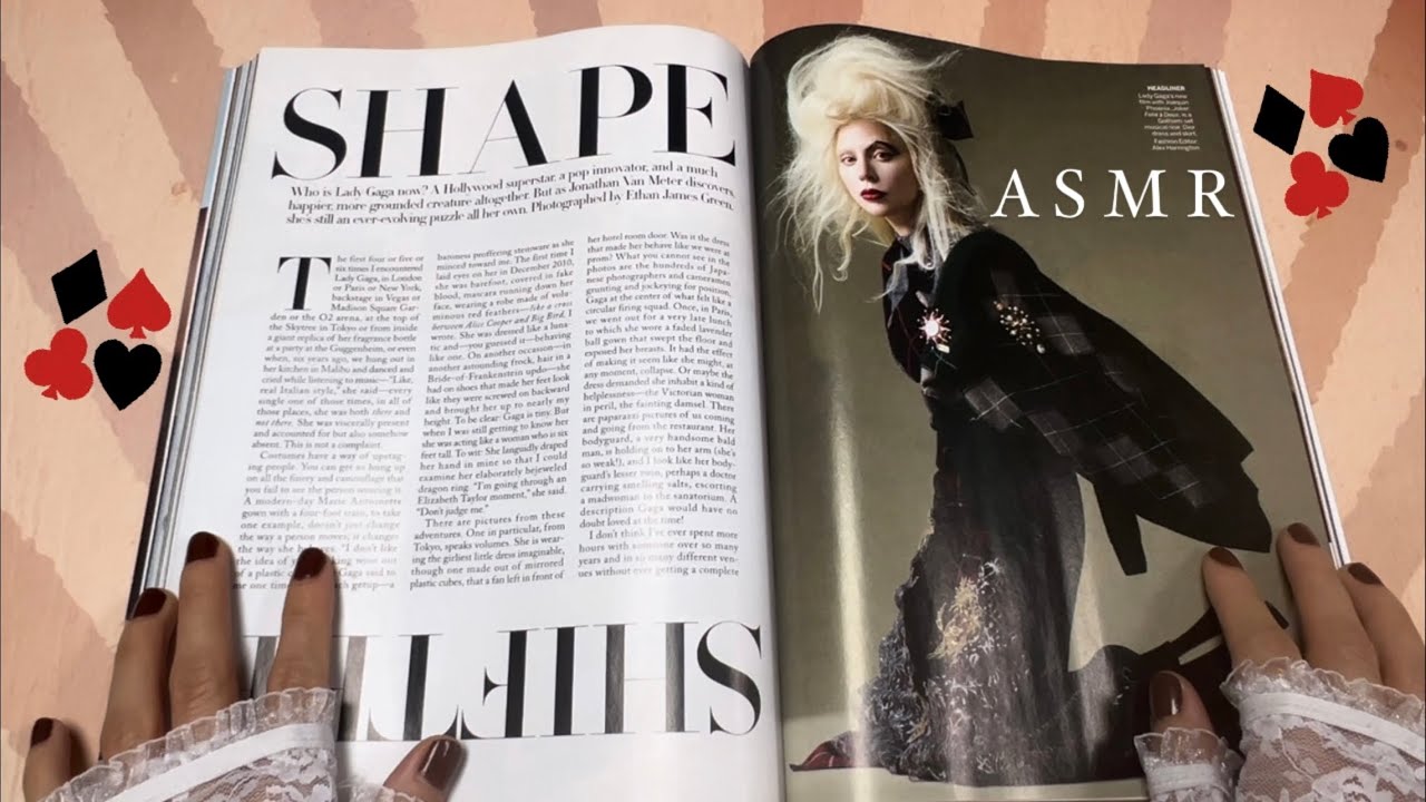 Lady Gaga ASMR | 😴 Soft Spoken Magazine Flip Through - YouTube