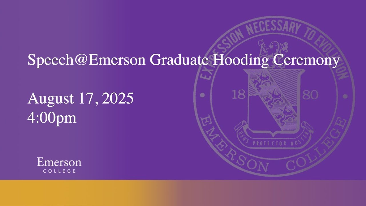 Speech@Emerson Graduate Hooding Ceremony 2025 - YouTube