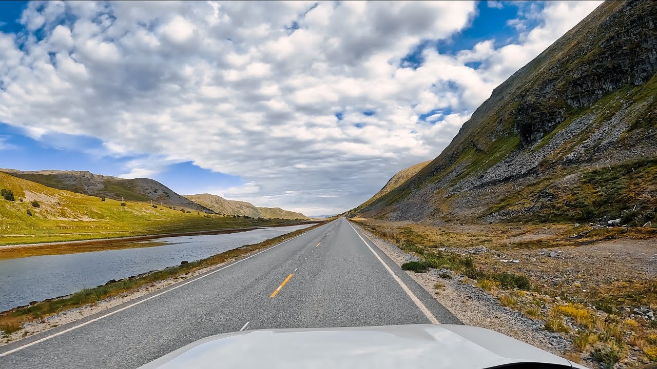 Arctic Norway, Ifjord to Mehamn, Finnmark, Driving Tour. 10x/5x speed ...