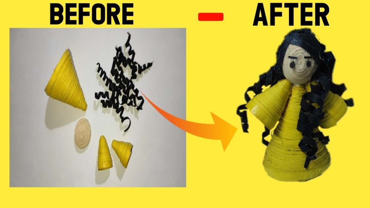 How to make quilling doll - YouTube