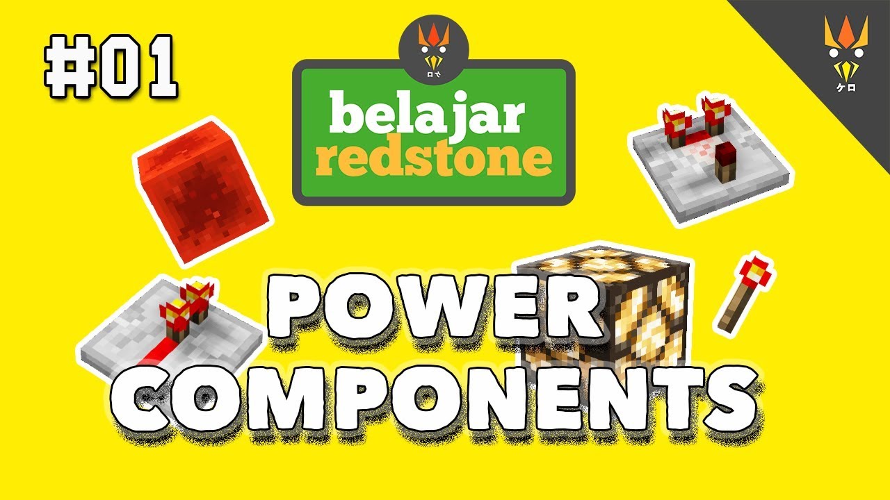 Belajar Redstone #1 : POWER COMPONENTS - YouTube