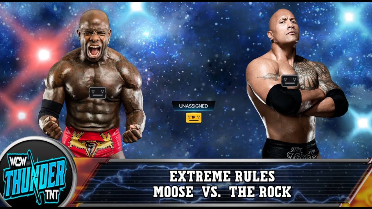 WCW THUNDER #1: MOOSE V. THE ROCK - YouTube