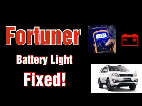 Battery indicator light On - Toyota Fortuner HiLux Innova - YouTube