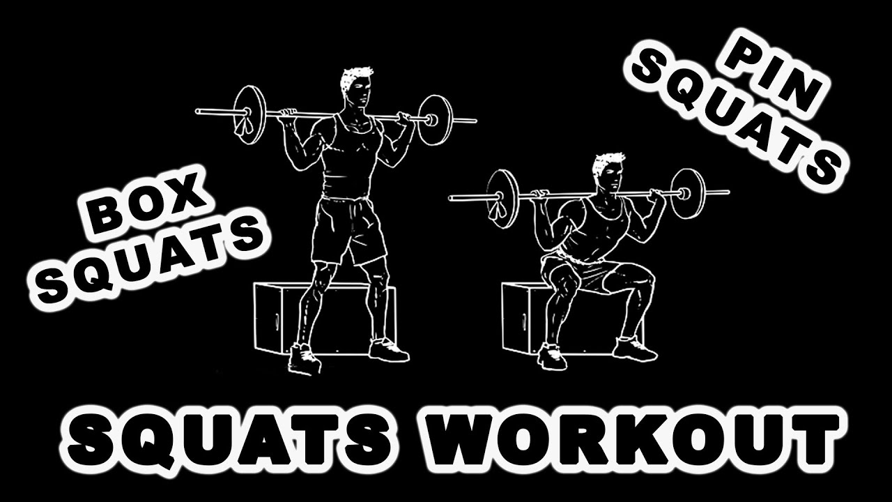 Box Squats and Pin Squats - powerlifting workout - YouTube