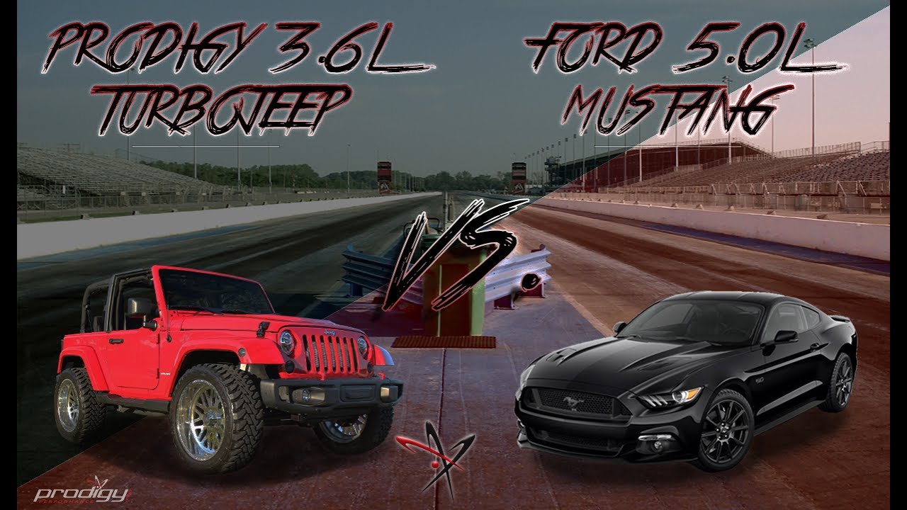 Jeep Wrangler Turbo vs Ford Mustang Race | Prodigy Performance - YouTube