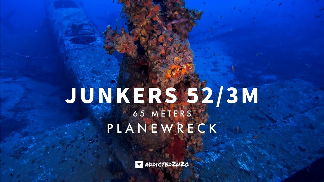 ️ -65m Rare WWII Junkers Ju 52/3m Wreck | Deep Dive off Kea Island - YouTube
