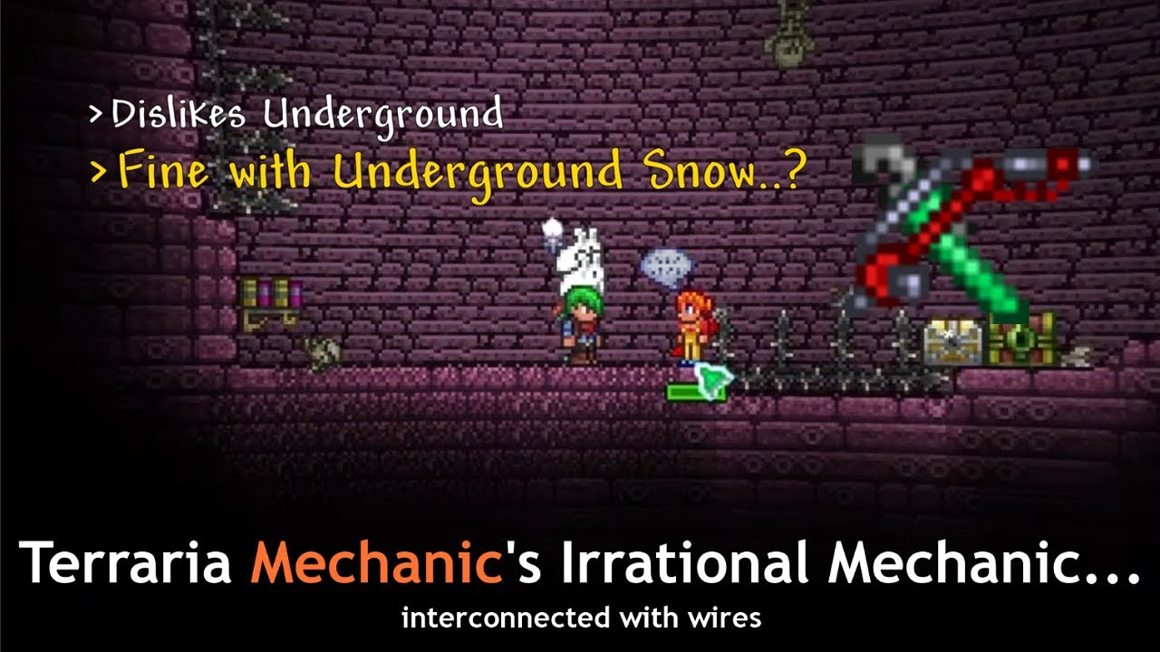Terraria and the Mechanic NPC, with irrational mechanics... - YouTube