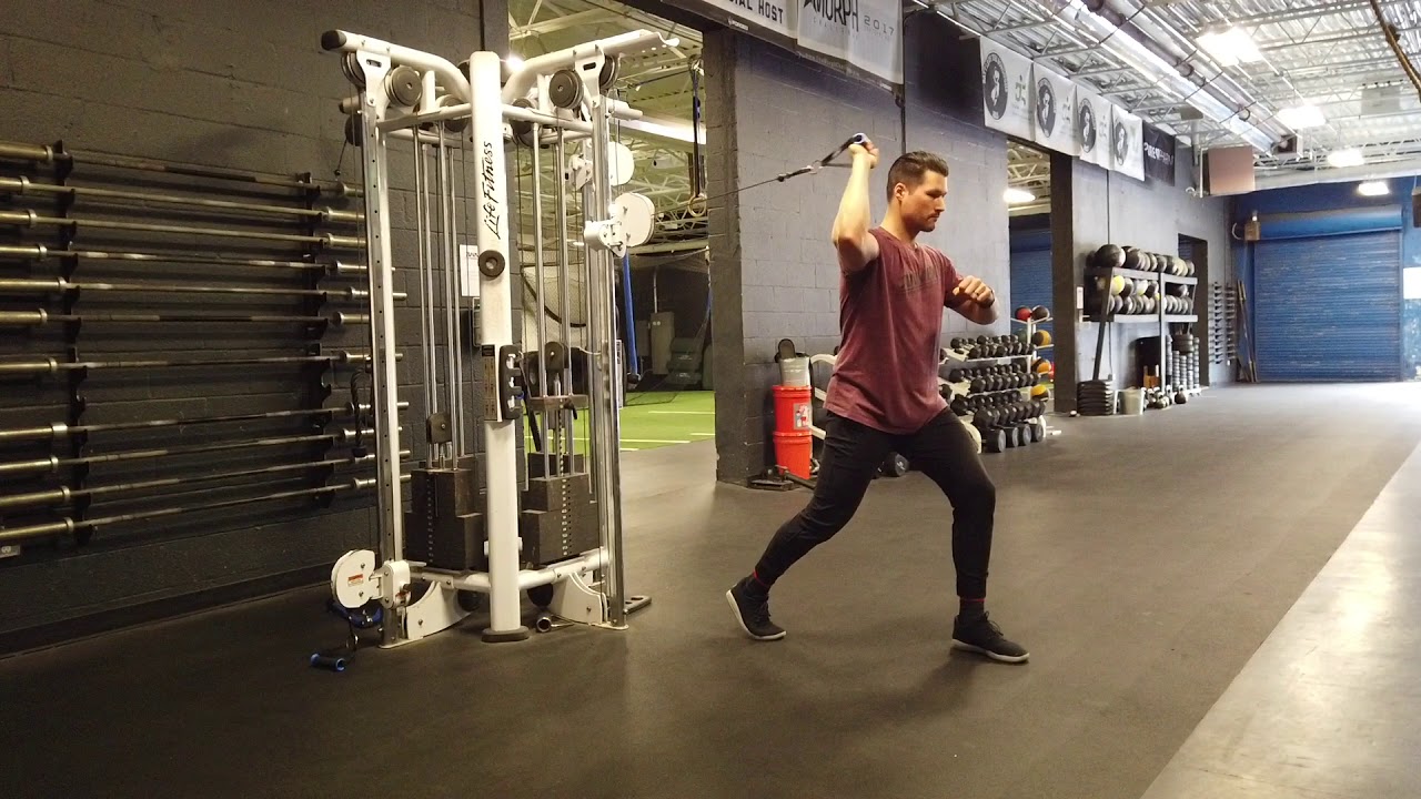 Split Stance 90:90 Internal Rotation in Scapular Plane - YouTube