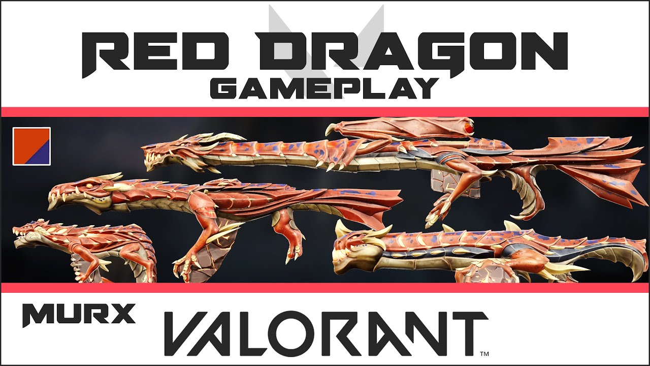 Elderflame VALORANT Skins GAMEPLAY | Red: Level 5 Chroma | Dragon Skin ...