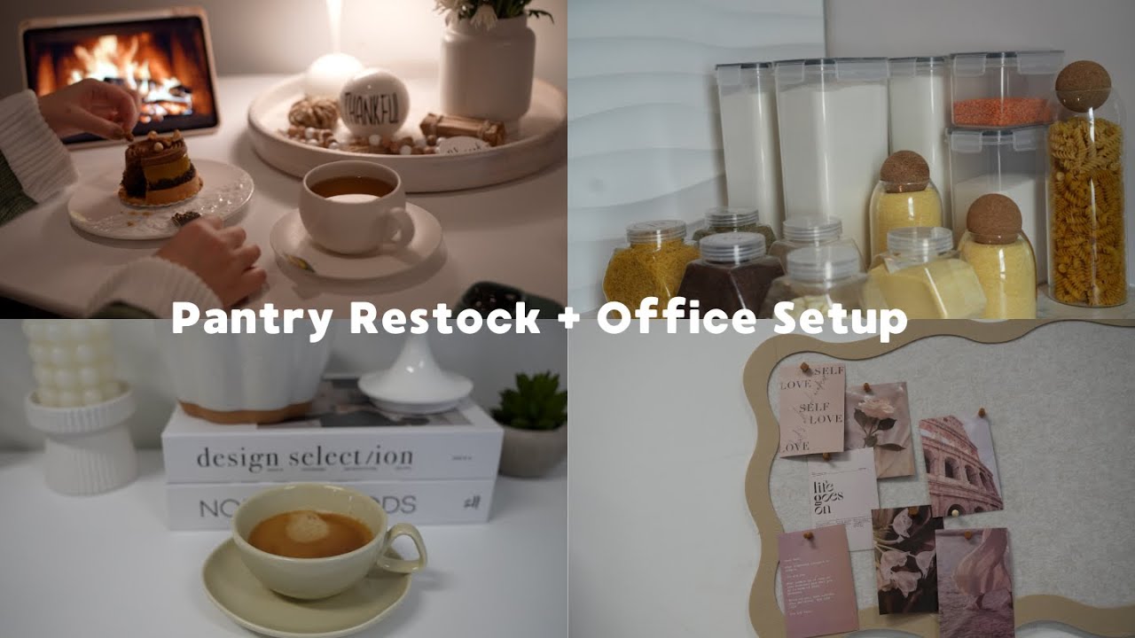 Morning Routine ☕ Pantry Restock + Office Setup 🖥️ Slow Living - YouTube