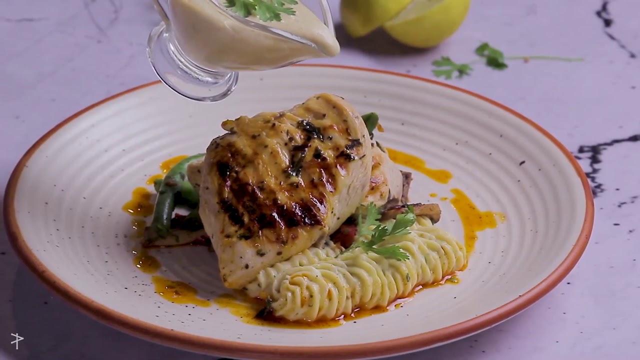 Grilled Chicken And Truffle Mashed Potato - YouTube