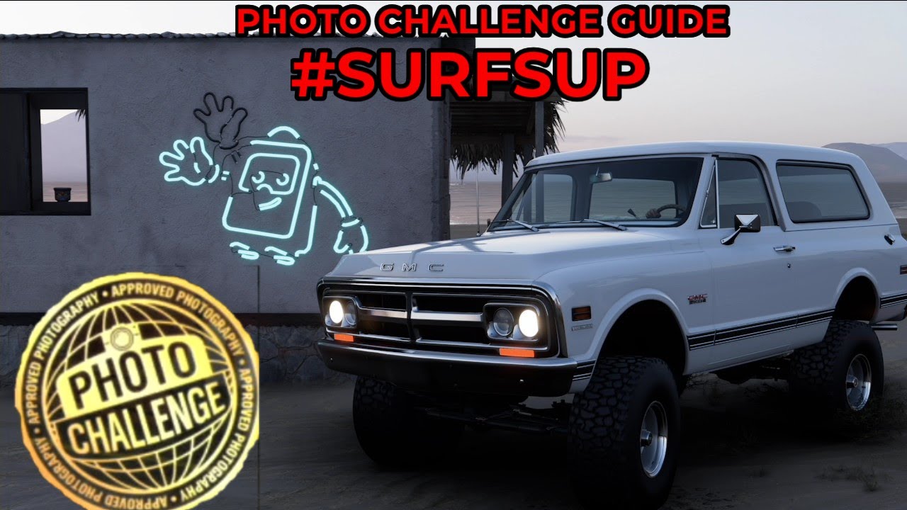 Forza Horizon 5 - Photo Challenge Guide - SURFSUP - Neon Tank at BAHIA ...