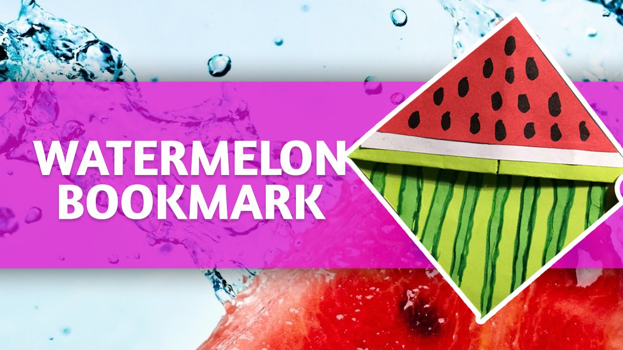 [Time-lapse] - DIY Watermelon Bookmark Corner Tutorial - YouTube