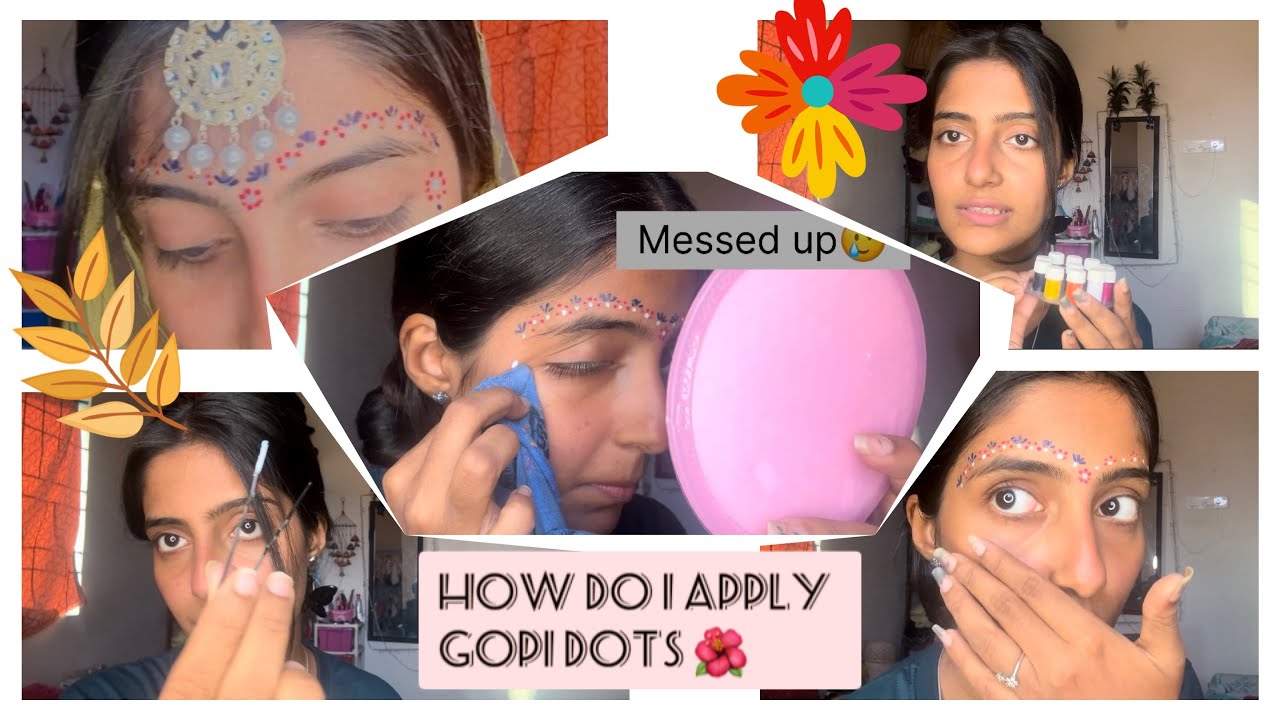 How do i apply gopi dots🌺 || tips and tricks || applying gopi dots 💕 ...