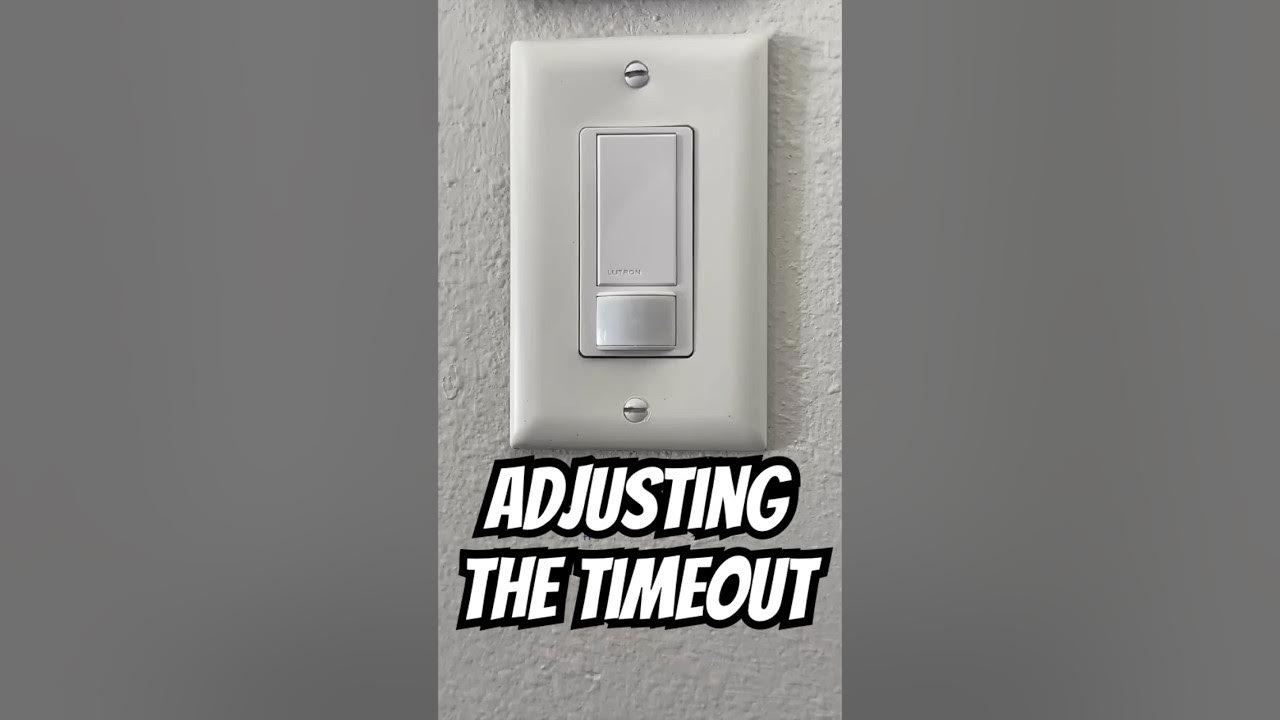Lutron Maestro Motion Sensor Switch Programming: How to Set the timeout ...