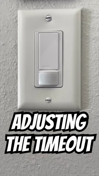 Lutron Maestro Motion Sensor Switch Programming: How to Set the timeout #shorts - YouTube