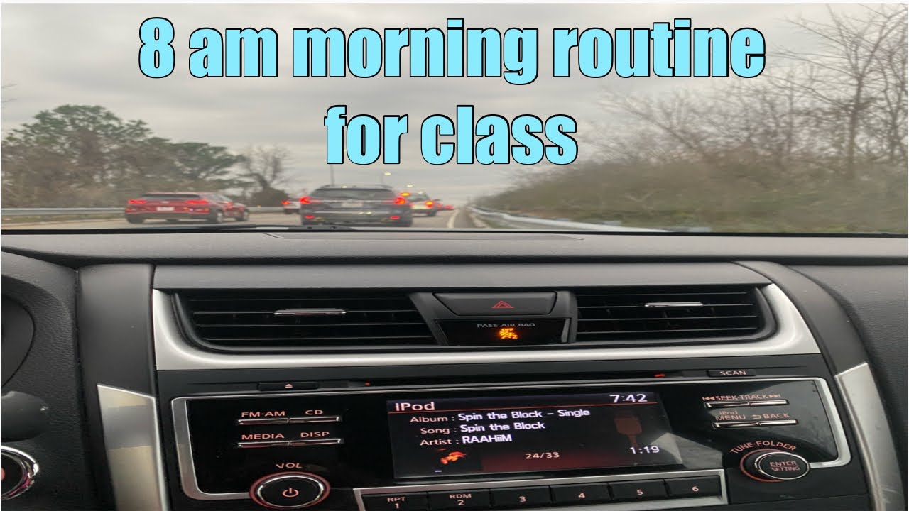 8am morning routine for class vlog - YouTube