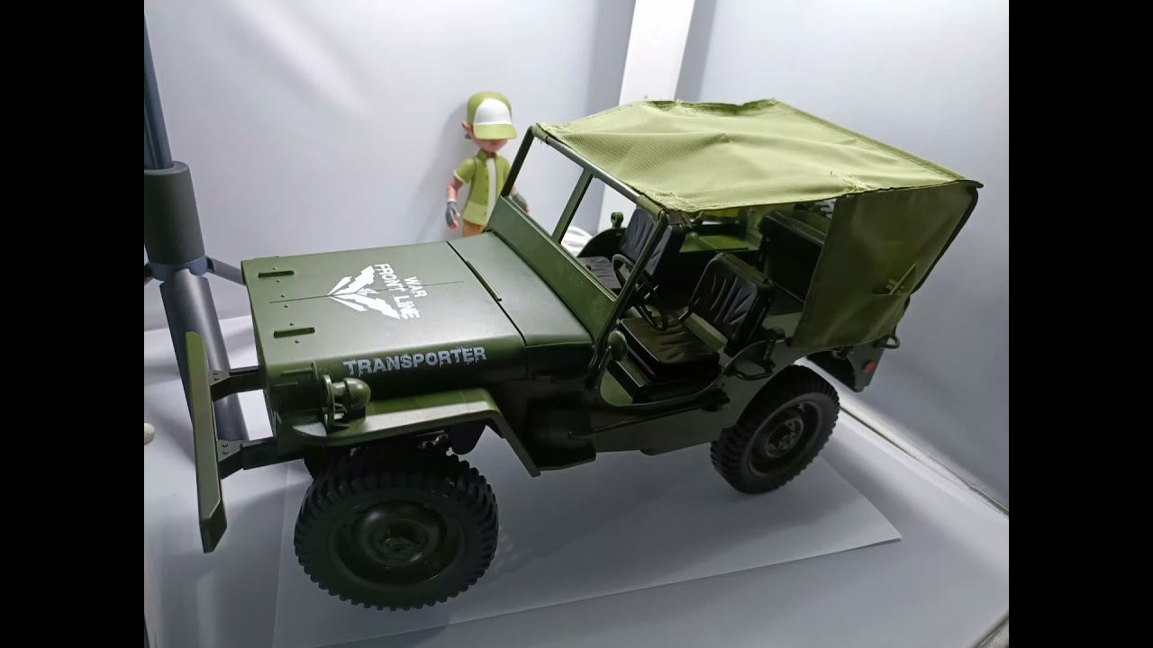 JJRC Q65 RC Willys MB Jeep 1/10, upgrade the Car Top - YouTube