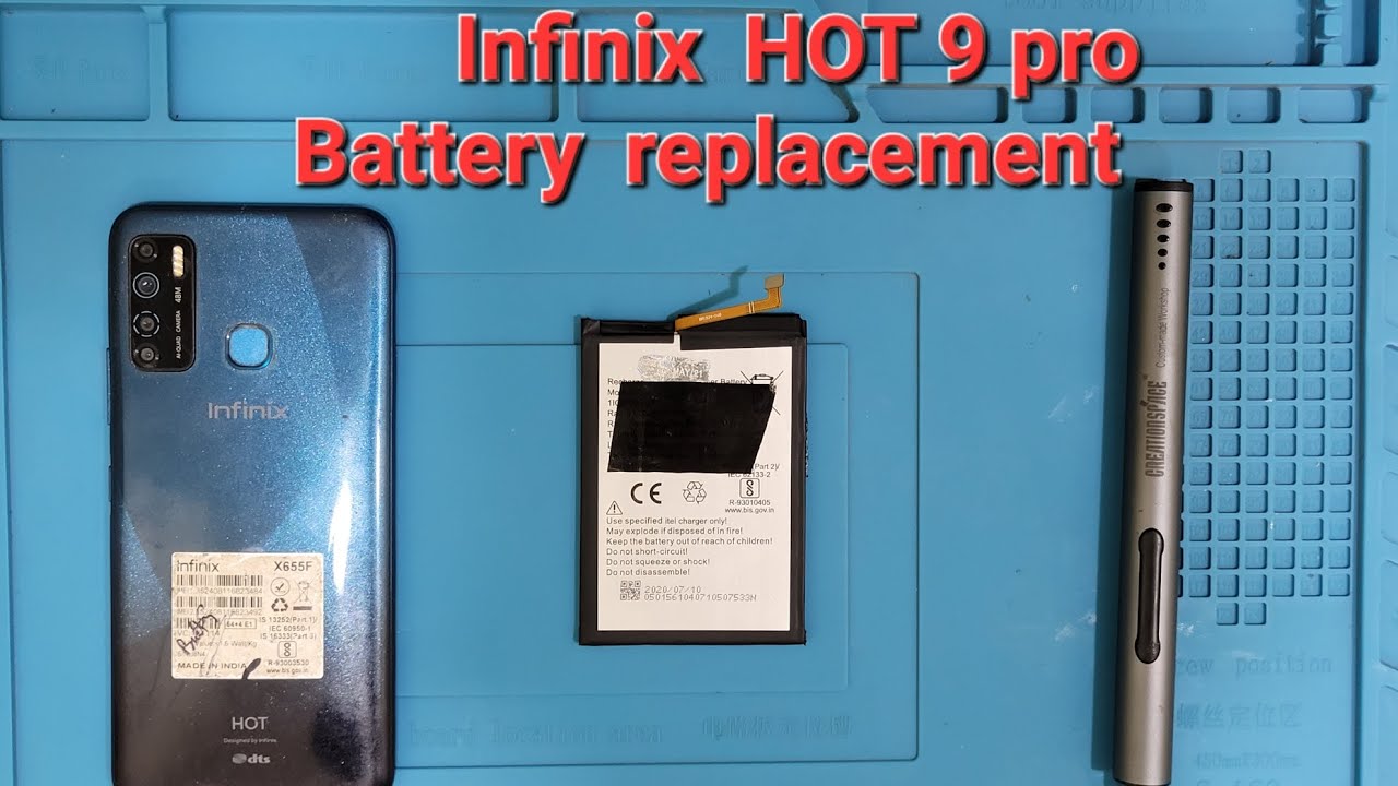 Infinix hot 9 pro Battery replacement // Infinix hot 9 pro disassembly ...
