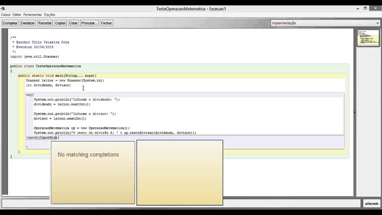 Conceitos básicos sobre tratamento de exceção em Java - YouTube