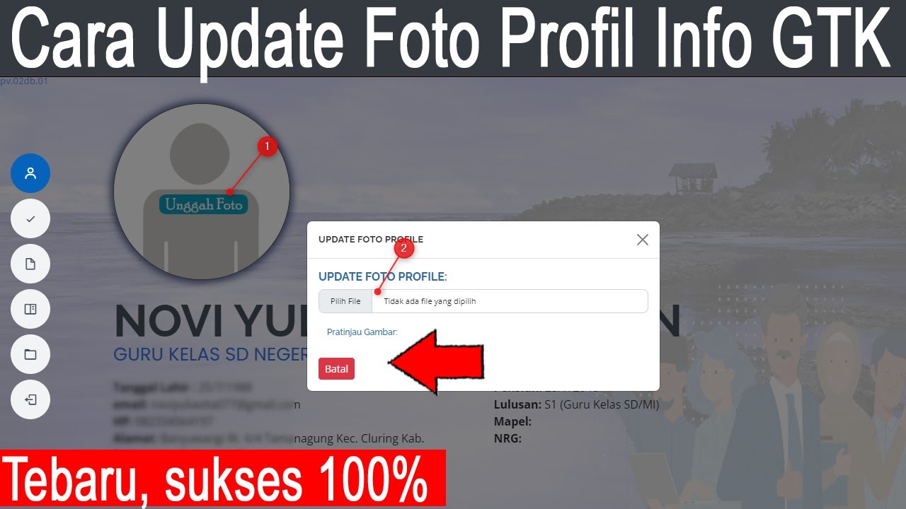 Terbaru, Cara Update Foto Profil di Info GTK - YouTube