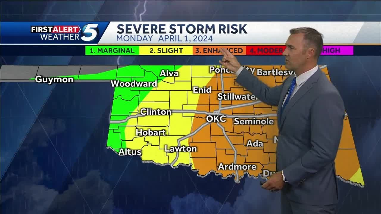 Monday April 1, 2024 FORECAST: Severe storms likely, alert day - YouTube